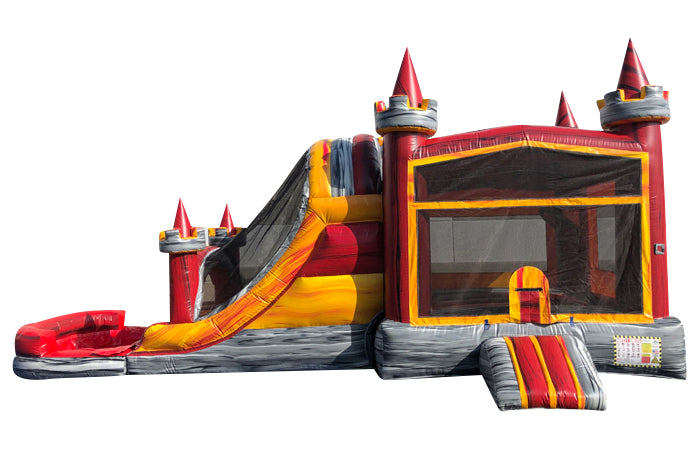 27ft red hot lava castle combo