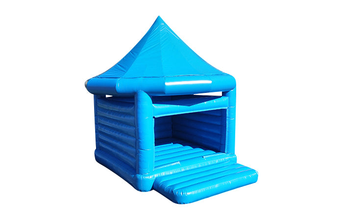 blue wedding bounce house