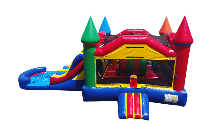 29ft dual lane colorful castle combo