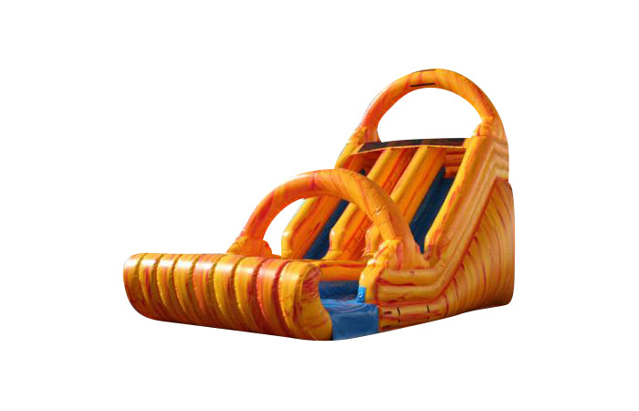 Orange Dual Slide Inflatable Water Slide - 18 FT