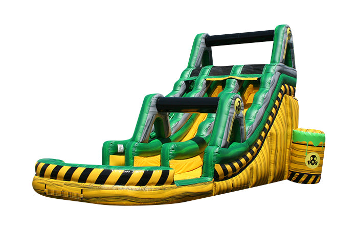 Dual Lane Toxic Inflatable Water Slide - 18 FT