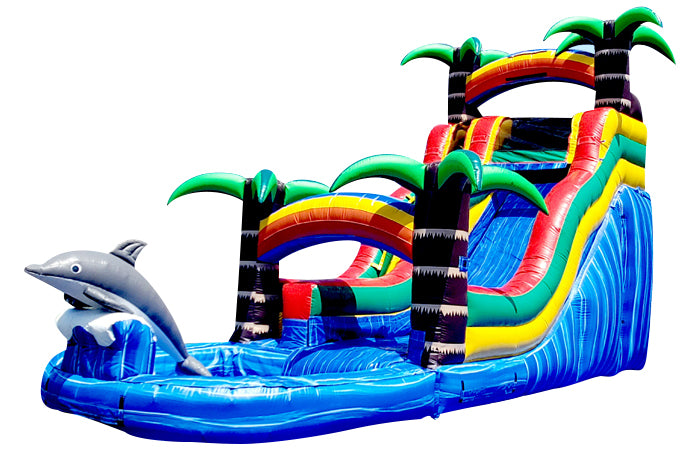 Dolphin Water Slide Inflatable - 18 FT