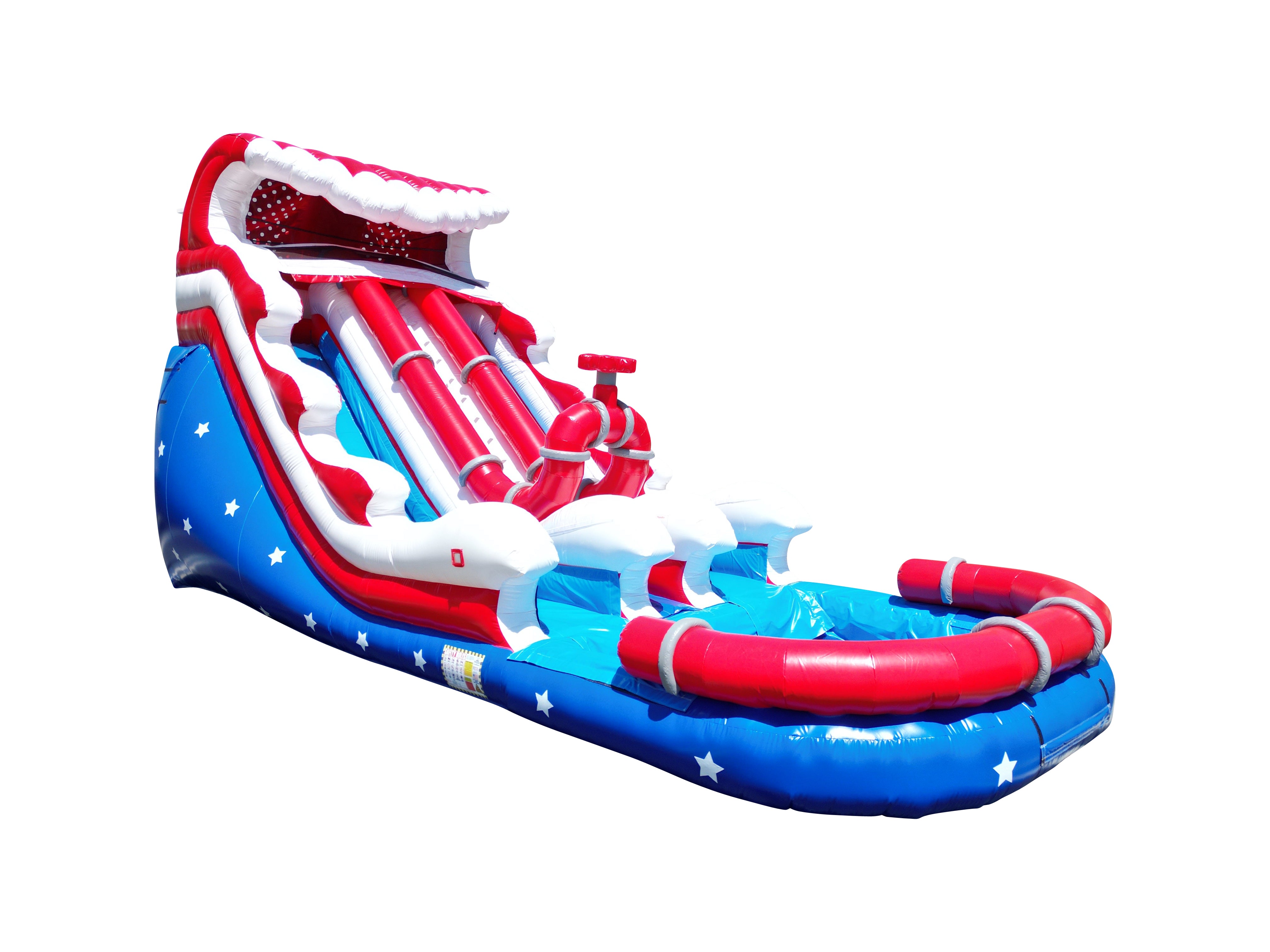 Patriotic Hydro Blaster Inflatable Water Slide - 18 FT